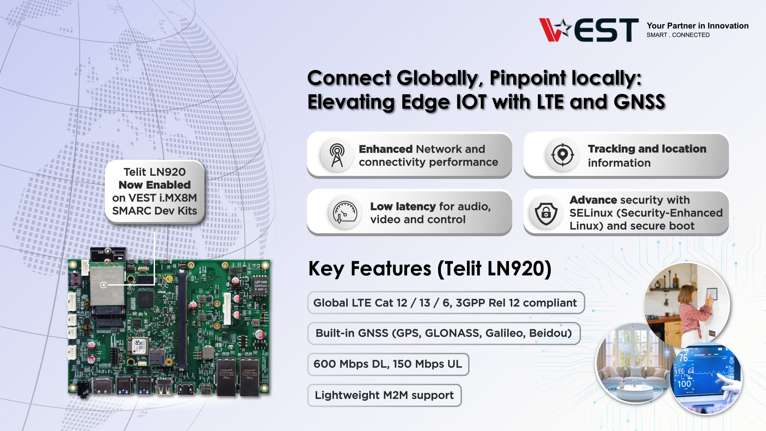 Connect Globally, Pinpoint Locally: Enabling Edge IoT with LTE & GNSS -VEST